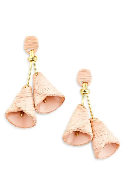 Lele Sadoughi Raffia Calla Lily Drop Earrings - Natural