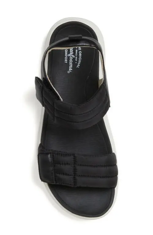 DEARFOAMS Thea Quarter Strap Sandal - Black