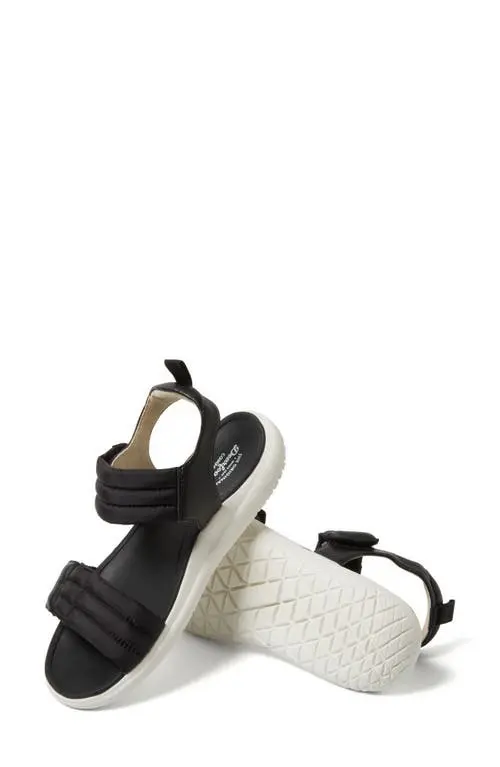 DEARFOAMS Thea Quarter Strap Sandal - Black