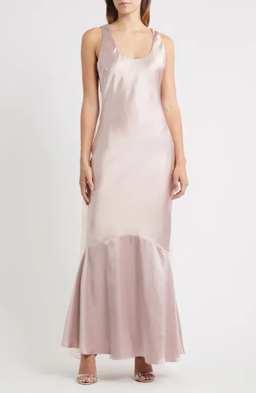 Lulus Aida Tie-back Satin Gown