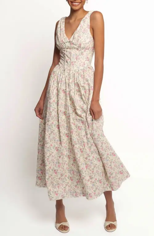 PETAL & PUP Floral Print Sleeveless Maxi Dress - Pink