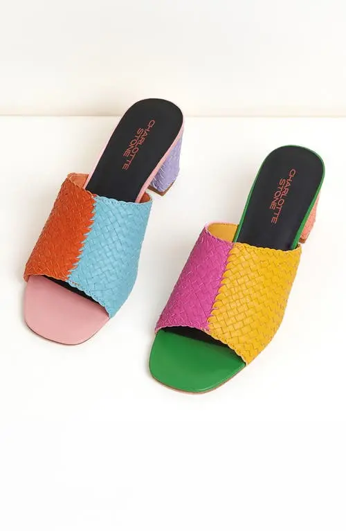 Charlotte Stone Lenu Woven Slide Sandal - Kortman