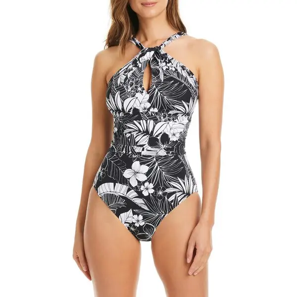 BLEU BY ROD BEATTIE Mio High Neck One-piece Swimsuit - Black