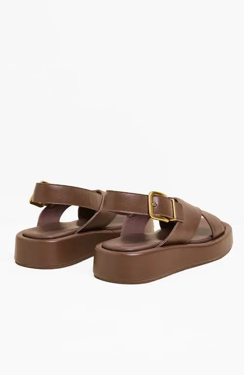 Charlotte Stone Anto Slingback Flatform Sandal - Umber