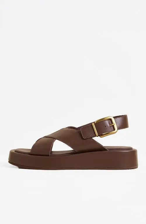 Charlotte Stone Anto Slingback Flatform Sandal - Umber