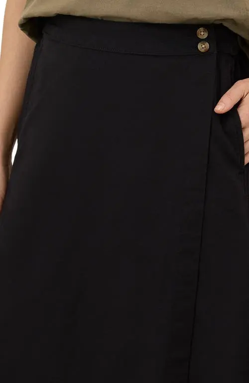 PACT Canopy Linen Wrap Skirt - Black