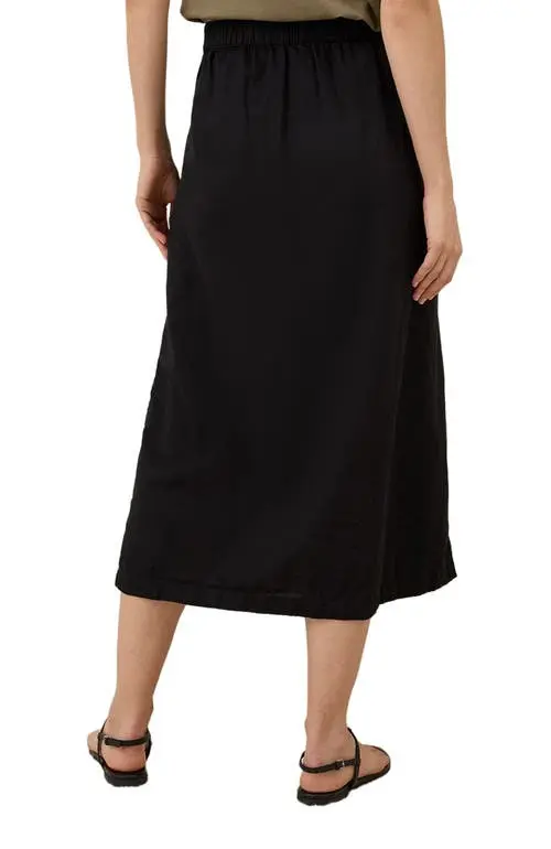 PACT Canopy Linen Wrap Skirt - Black