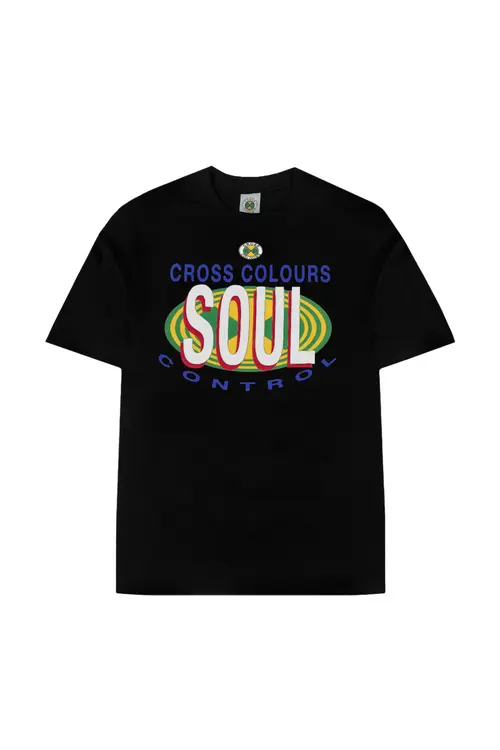 CROSS COLOURS Soul Control Graphic T-shirt - Black
