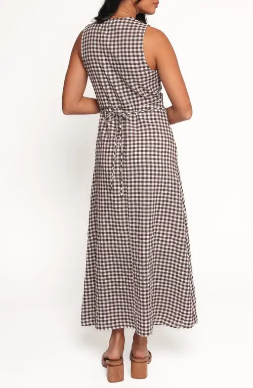 PETAL & PUP Checked Sleeveless Midi Dress