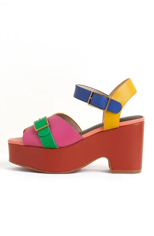 Charlotte Stone Raf Platform Sandal - Solimar