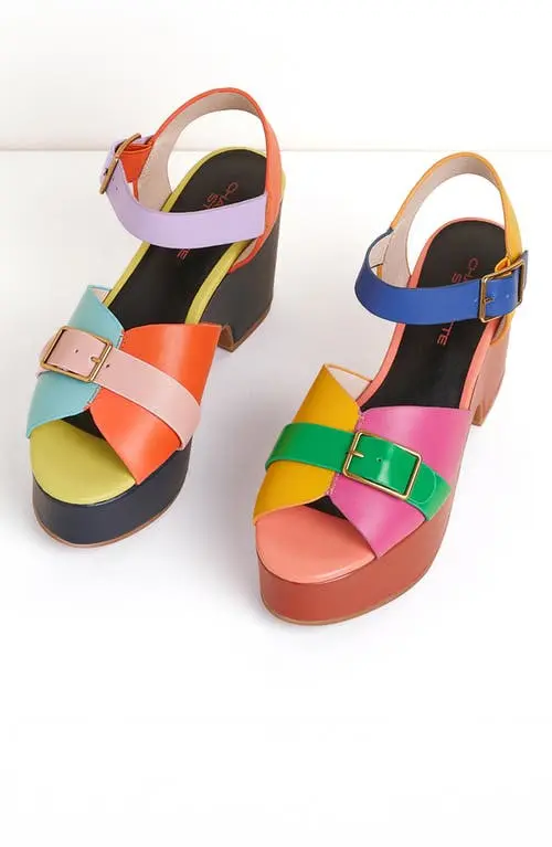 Charlotte Stone Raf Platform Sandal - Solimar