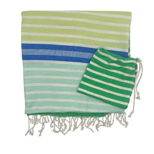 FEELGOODZ Shoreline Xl Turkish Cotton Towel With Matching Pouch - Cape Code