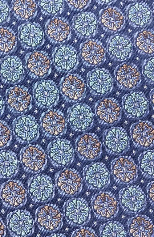 Nordstrom Glover Medallion Silk Neck Tie - Mint