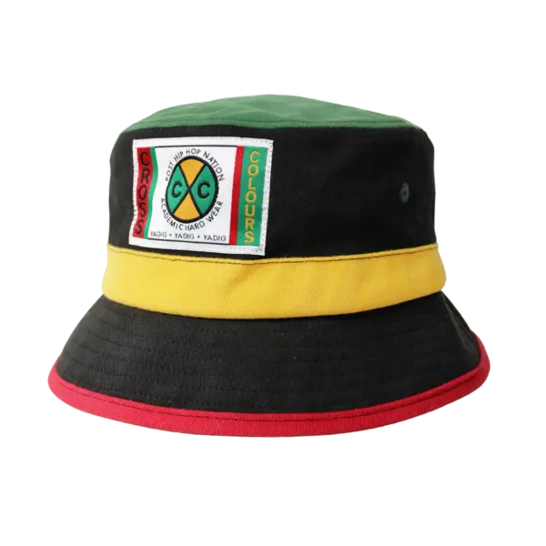 CROSS COLOURS Color Block Label Logo Bucket Hat - Multi-color