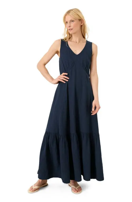 PACT Organic Cotton Double Gauze Dress - Navy
