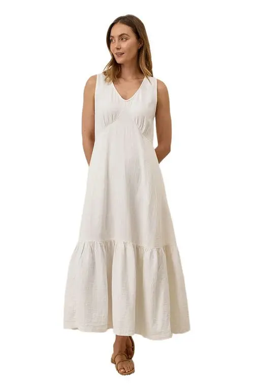 PACT Organic Cotton Double Gauze Dress - Sea Salt