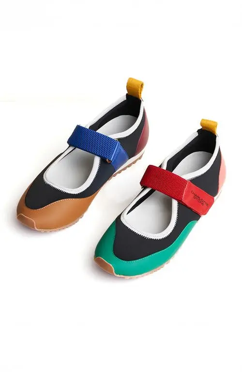 Charlotte Stone Mable Mismatched Ballet Sneaker - Multi Black