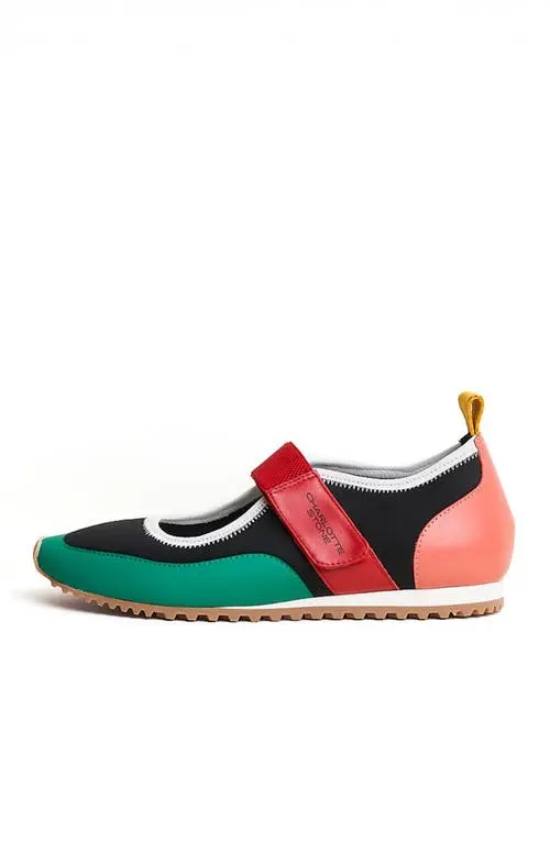 Charlotte Stone Mable Mismatched Ballet Sneaker - Multi Black