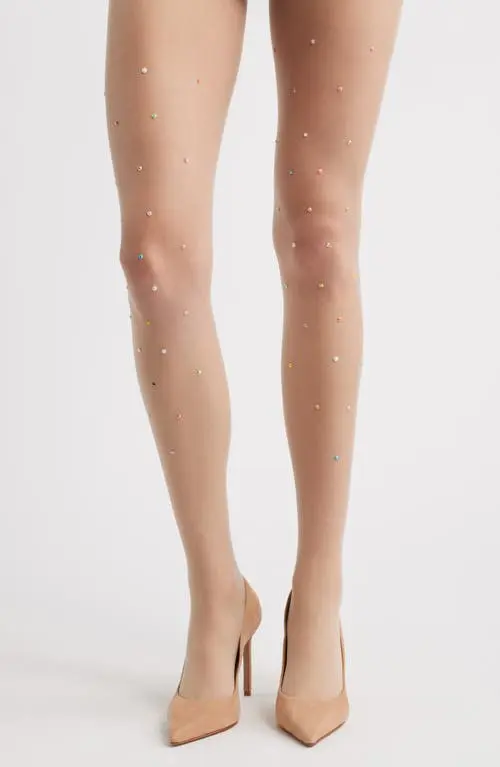 HIGH HEEL JUNGLE Crystallize Sheer Tights - Tan