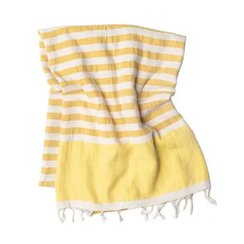 FEELGOODZ Artisan Crafted Cotton Turkish Towel Beach Bath - Honey