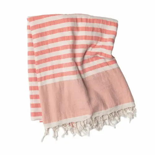 FEELGOODZ Artisan Crafted Cotton Turkish Towel Beach Bath - Melon
