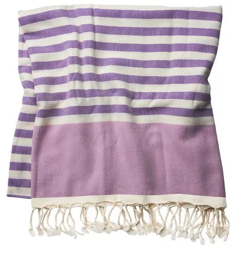 FEELGOODZ Artisan Crafted Cotton Turkish Towel Beach Bath - Plum