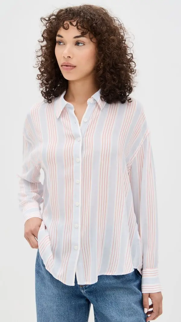 DAZE Striped Button-down Shirt
