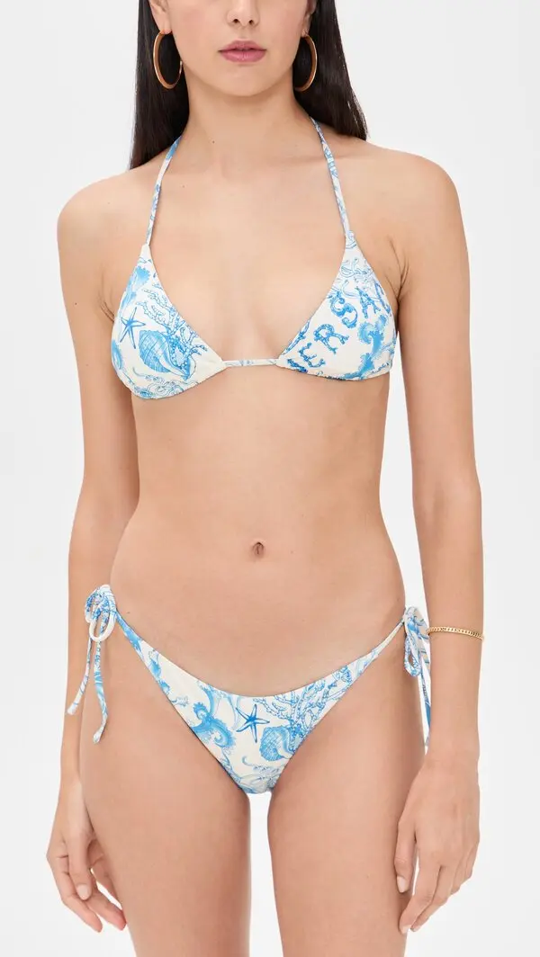 Versace Barocco Print Bikini Top