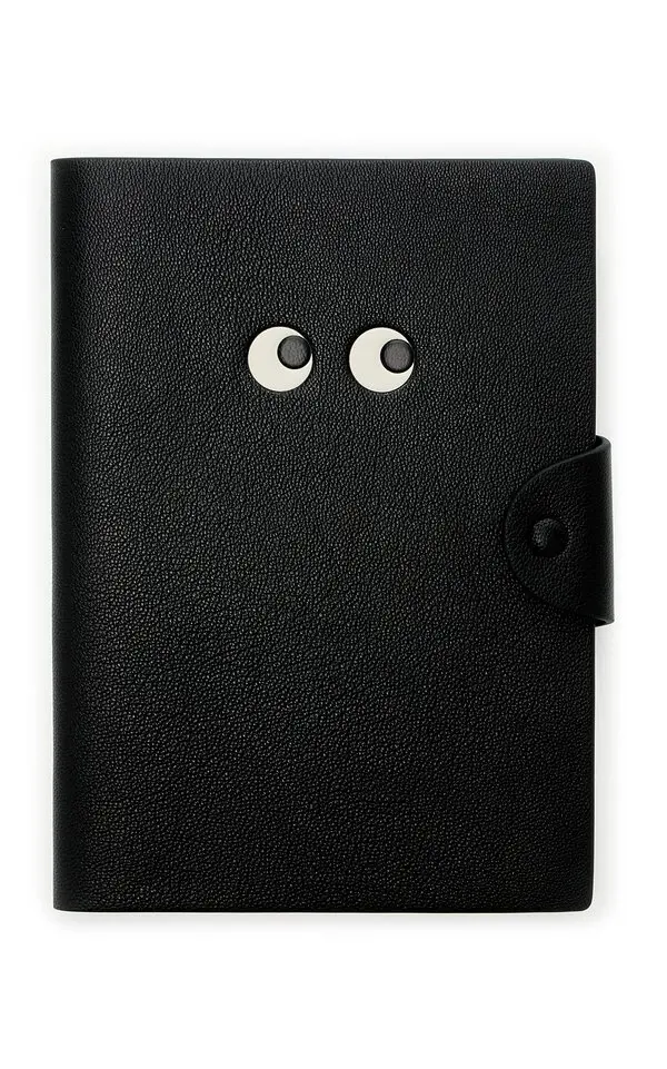 ANYA HINDMARCH Eyes Leather A5 Journal - Black