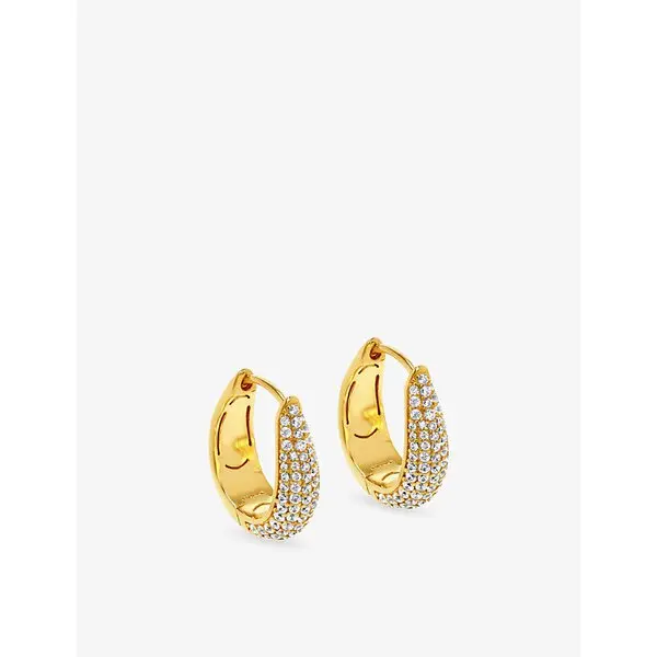 CARAT* LONDON Hera Pavé Hoop Earrings - Gold