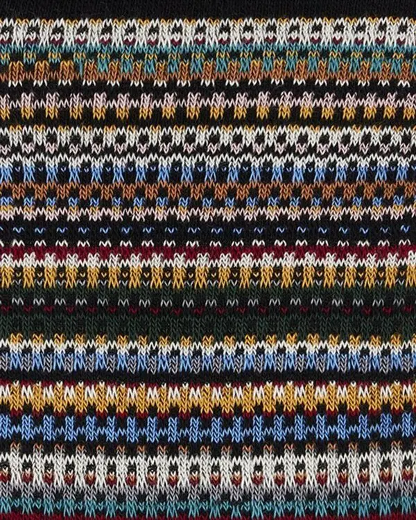 Paul Smith Piqué Signature Stripe Crew Socks - Black Pattern