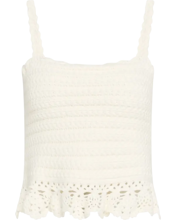 Rails Estefania Crochet-knit Tank Top - White