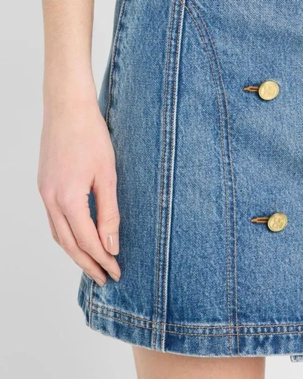 Ulla Johnson The Clara Denim Mini Skirt - Danube