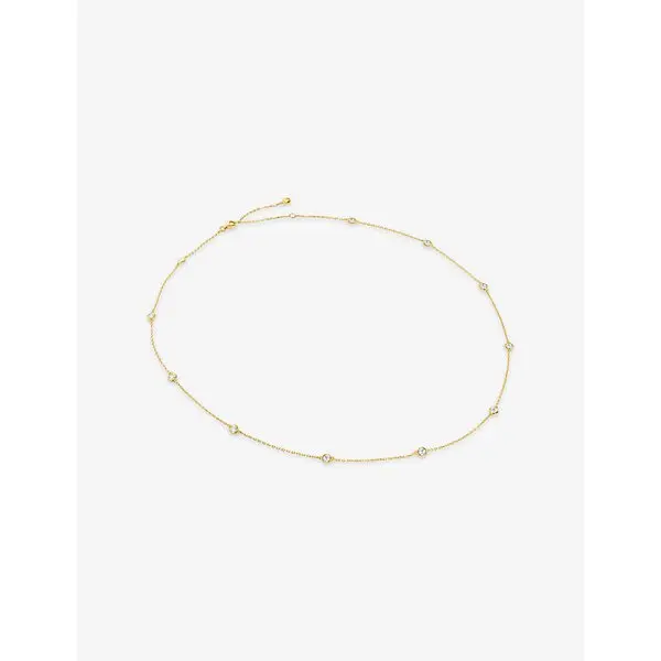 CARAT* LONDON Petra Vermeil And Cubic Zirconia Necklace - Gold