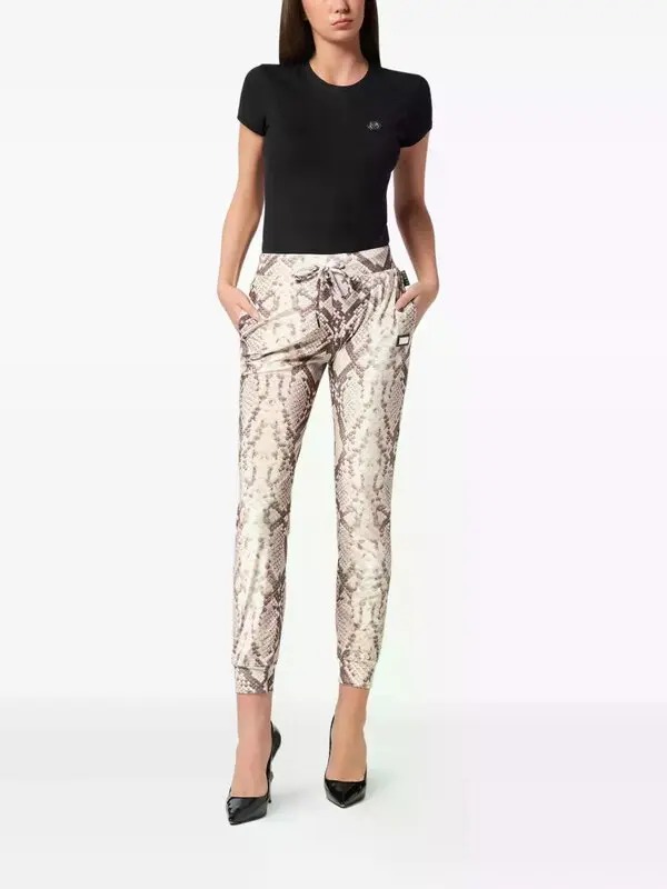 Philipp Plein Python-print Drawstring Trousers