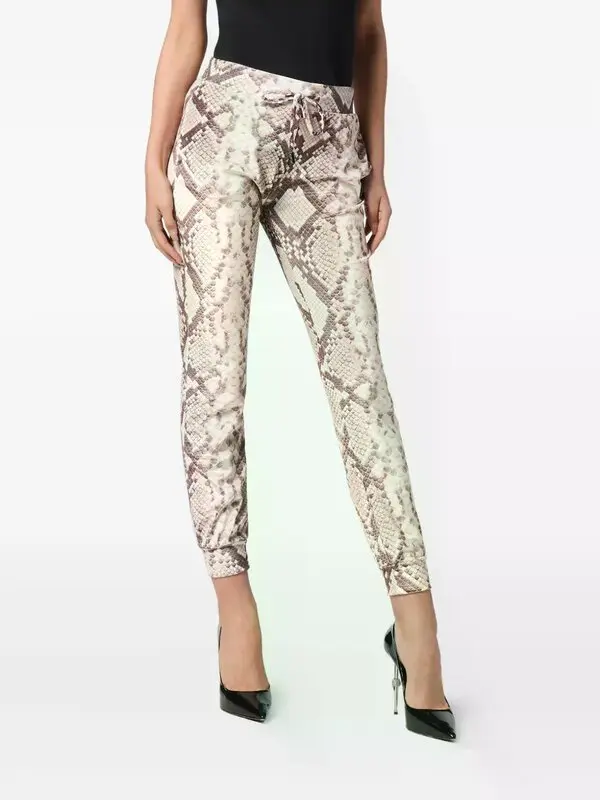 Philipp Plein Python-print Drawstring Trousers