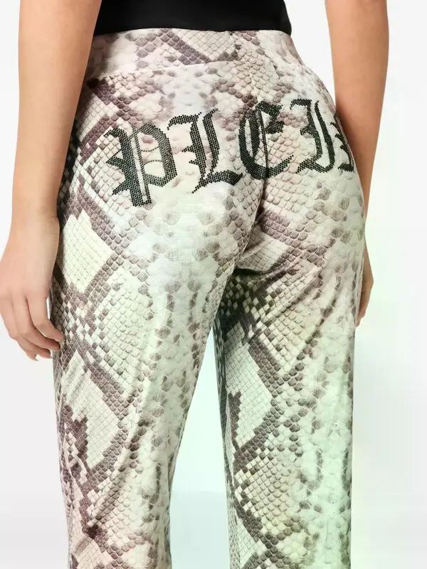 Philipp Plein Python-print Drawstring Trousers