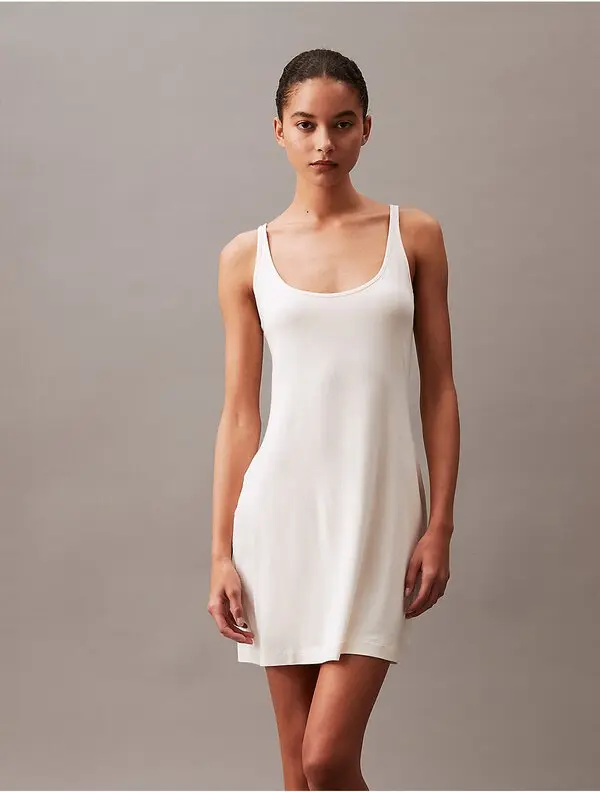Calvin Klein Ultra-light Lounge Chemise - Ivory