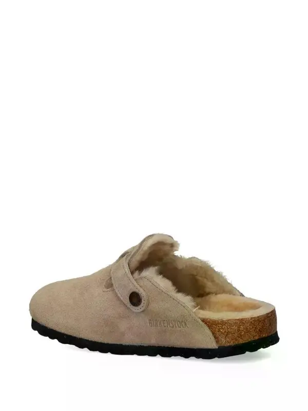 BIRKENSTOCK Shearling-lined Suede Clogs
