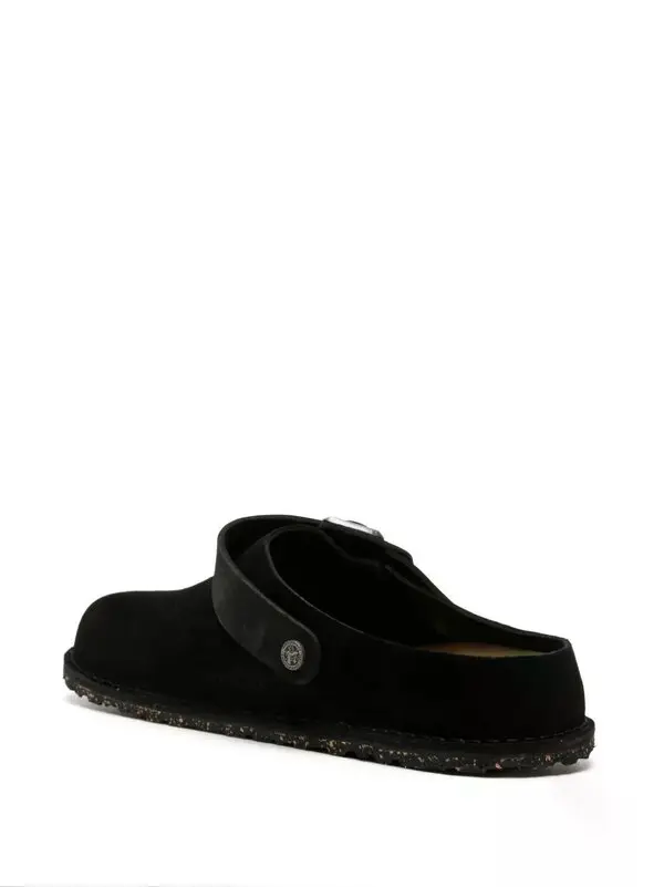 BIRKENSTOCK Lutry Premium Suede Slippers - Black