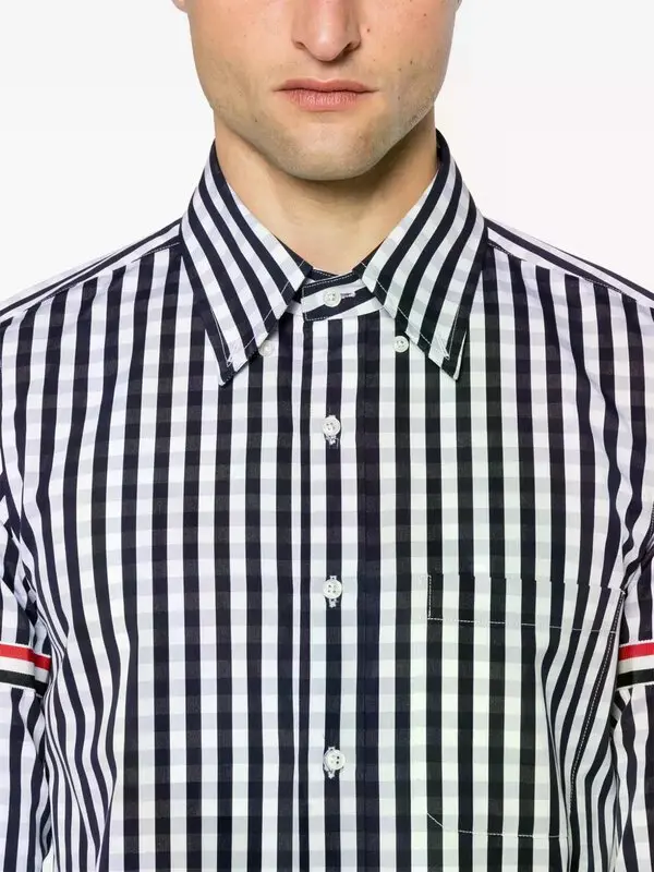 Thom Browne Checked Shirt - Blue