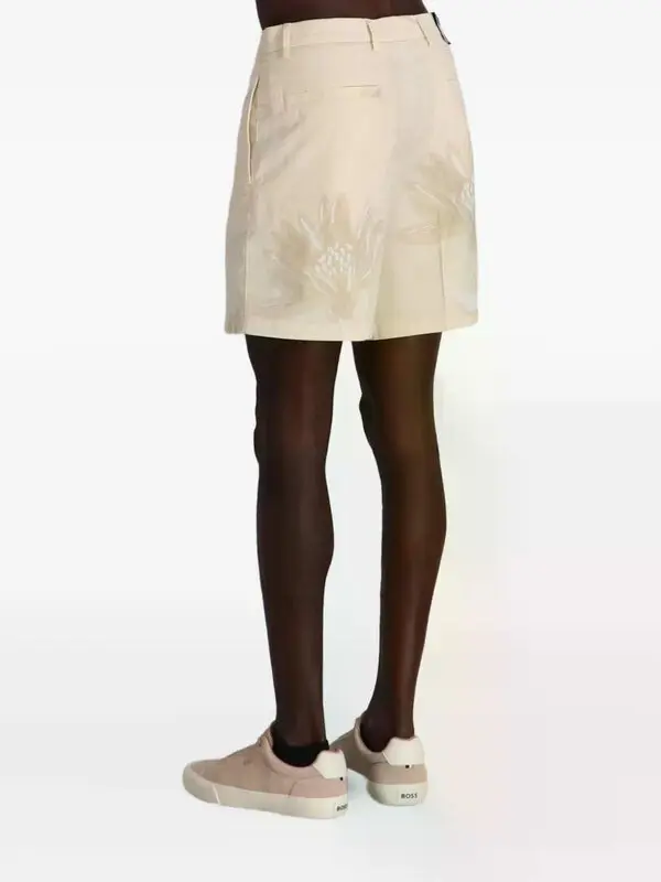 BOSS Printed Pressed-crease Shorts