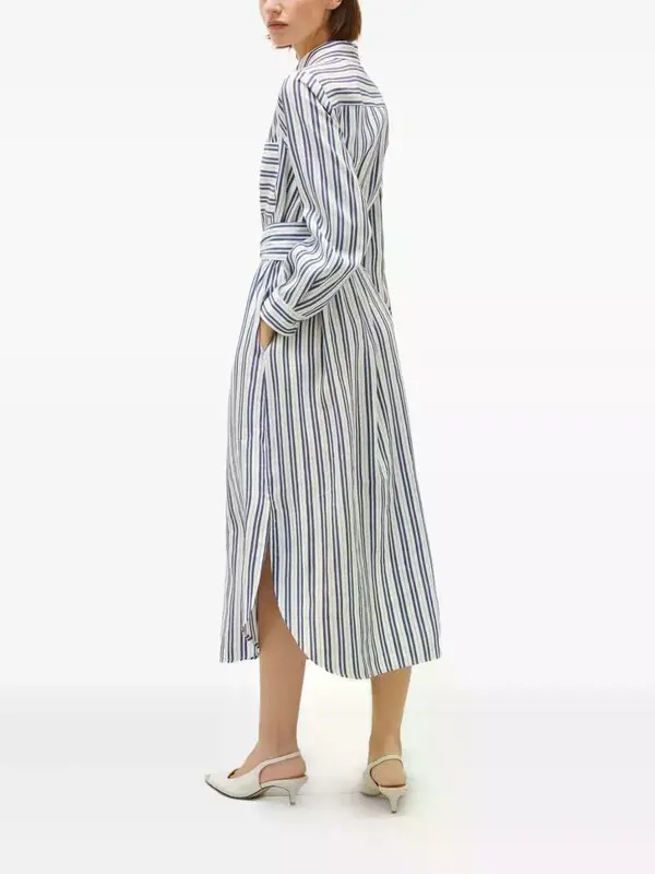 Marella Striped Belted Shirt Dress