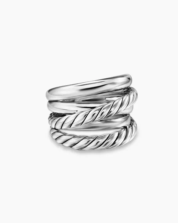 David Yurman Crossover Sterling Silver Ring - All Sterling Silver