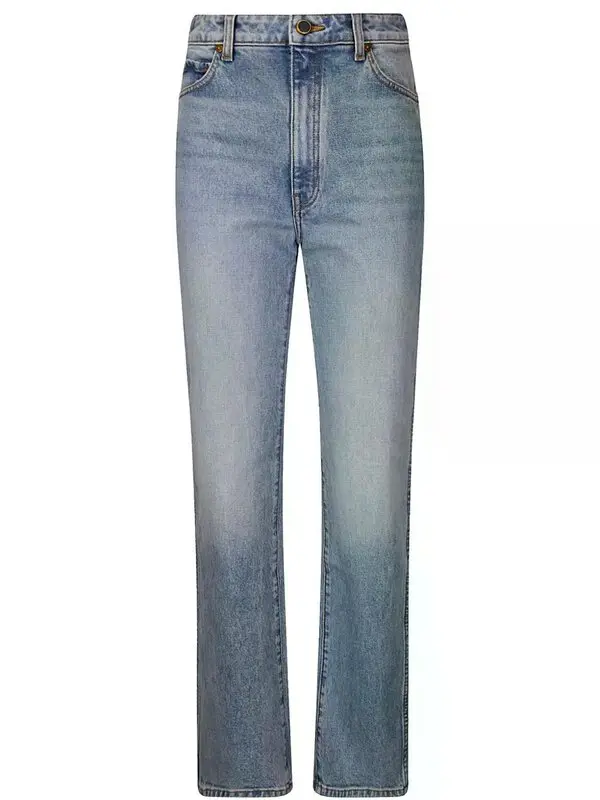 Khaite Danielle Stretch-cotton Jeans - Blue
