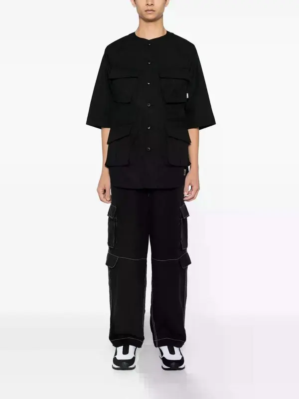 PEACE AND AFTER Short-sleeves Cotton Shirt