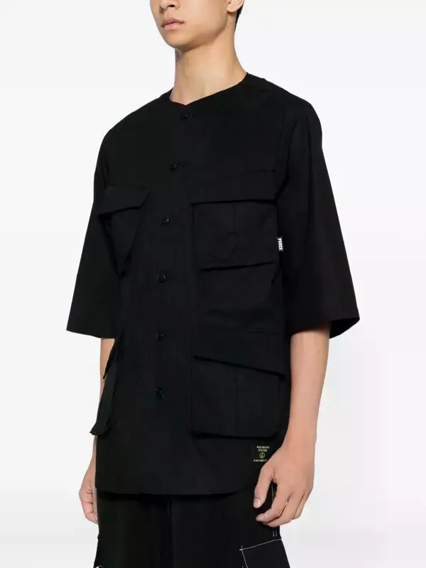 PEACE AND AFTER Short-sleeves Cotton Shirt