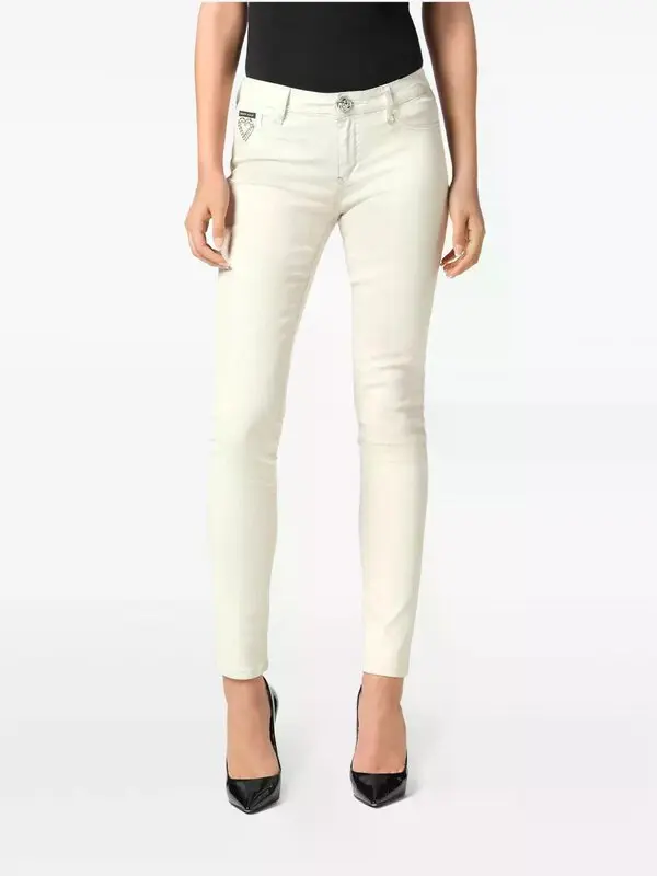 Philipp Plein Crystal-heart Jeans - Neutrals