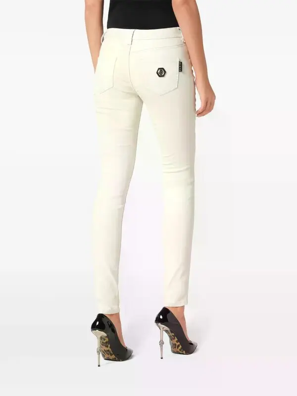 Philipp Plein Crystal-heart Jeans - Neutrals
