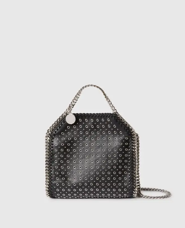 Stella McCartney Falabella Eyelet-studded Mini Tote Bag - Black